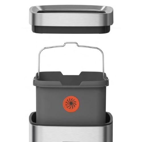 Bridgepoint - 12L Open Top Stainless Steel Desk Bin